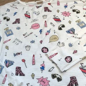 Zara | Shirts & Tops | Zara Girls Graphic Tshirt | Poshmark